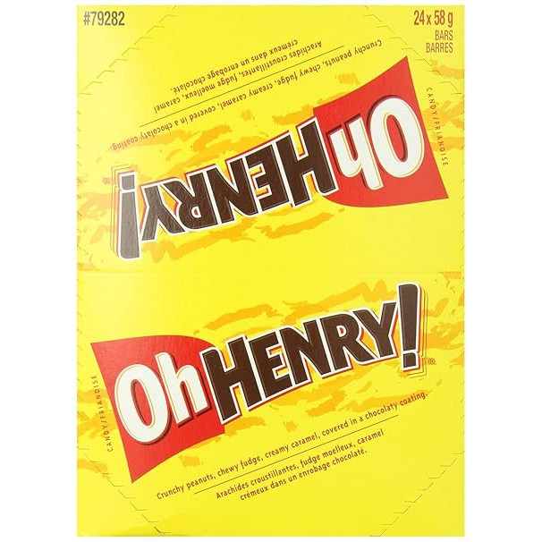 HERSHEY'S Oh Henry! Candy Bars (24 Ct) | [Peanut, Caramel & Fudge ...